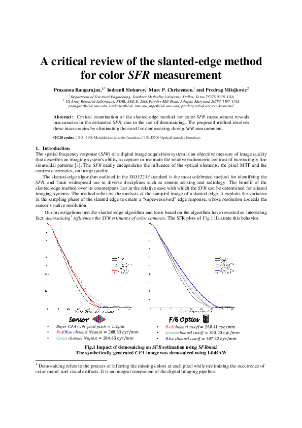 (PDF) A critical review of the slanted-edge method for color SFR ...