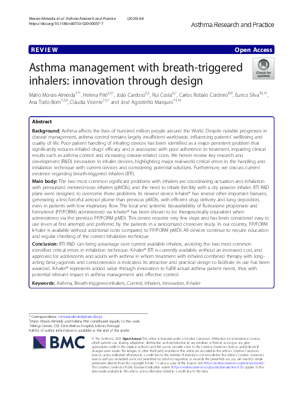 (PDF) Asthma management with breath-triggered inhalers: innovation ...