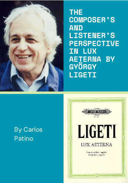 (PDF) The composer's and listener's perspective in Lux Aeterna by ...