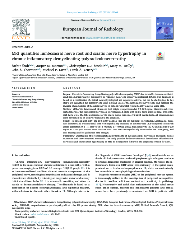 (PDF) MRI quantifies lumbosacral nerve root and sciatic nerve ...