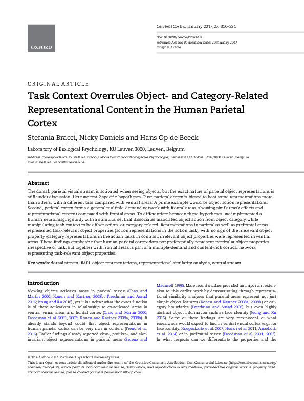 (PDF) View-invariant representation of hand postures in the human lateral occipitotemporal ...