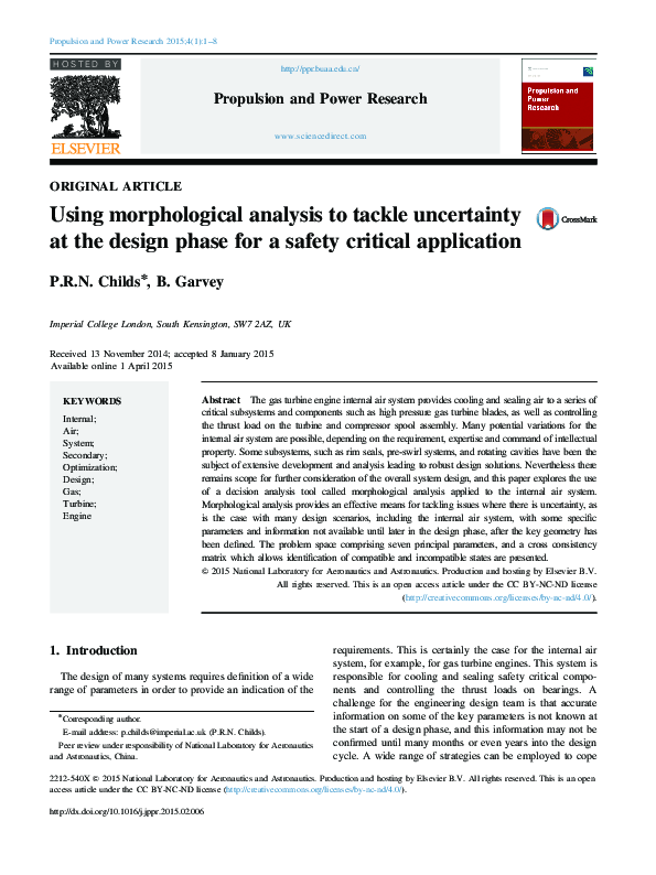 (PDF) Using morphological analysis to tackle uncertainty at the design ...