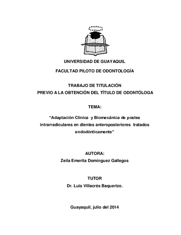 (PDF) Adaptación clínica y biomecánica de postes intrarradiculares en ...
