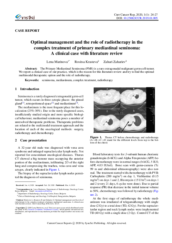 (PDF) Optimal management and the role of radiotherapy in the complex treatment of primary ...