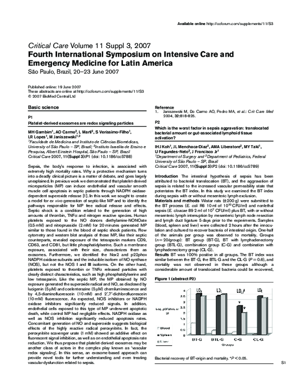(PDF) SOFA-derived variables and sepsis survival in a Brazilian ...