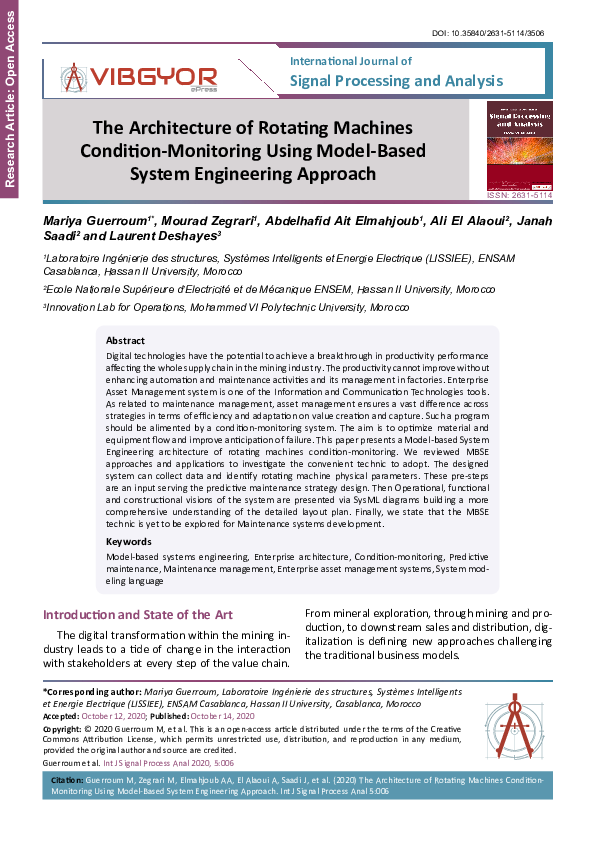 (PDF) The Architecture of Rotating Machines Condition-Monitoring Using ...