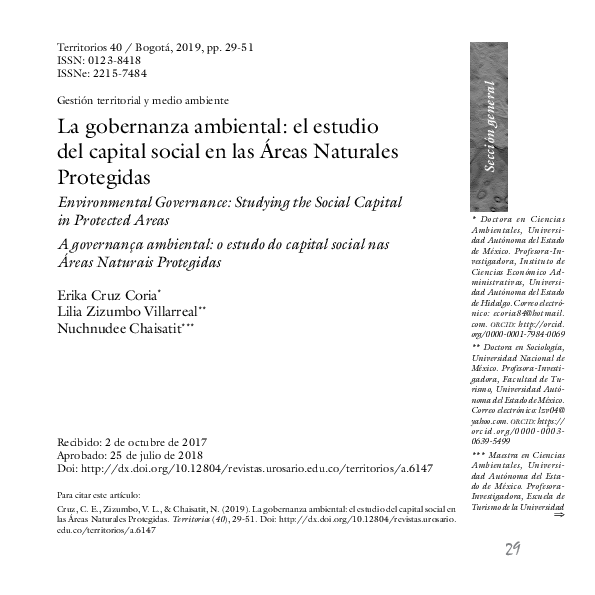 (PDF) La gobernanza ambiental: el estudio del capital social en las ...