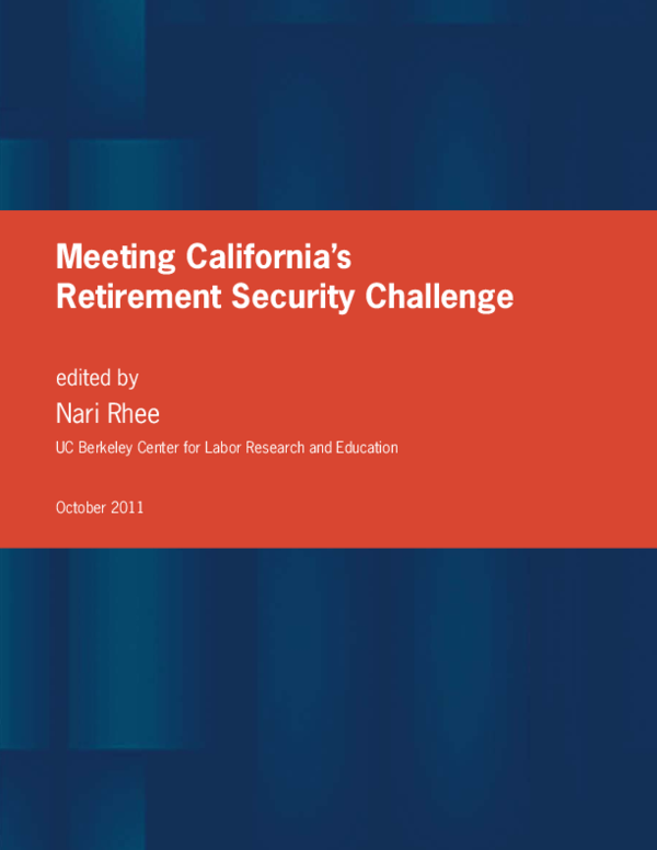 (PDF) Meeting California's Retirement Security Challenge