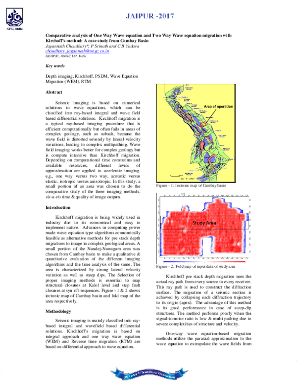 (PDF) Comparative analysis of One Way Wave equation and Two Way Wave equation migration with ...
