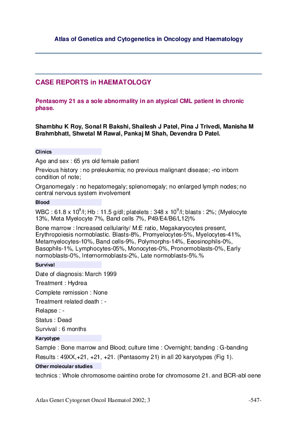 (PDF) CASE REPORTS in HAEMATOLOGY