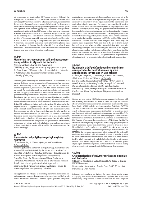 (PDF) Characterization of polymer surfaces to optimize cell behavior | Clemens Holzer - Academia.edu