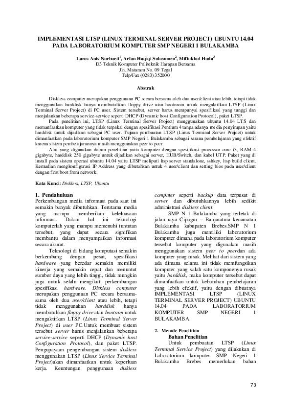 (PDF) Implementasi LTSP (Linux Terminal Server Project) Ubuntu 14.04 ...