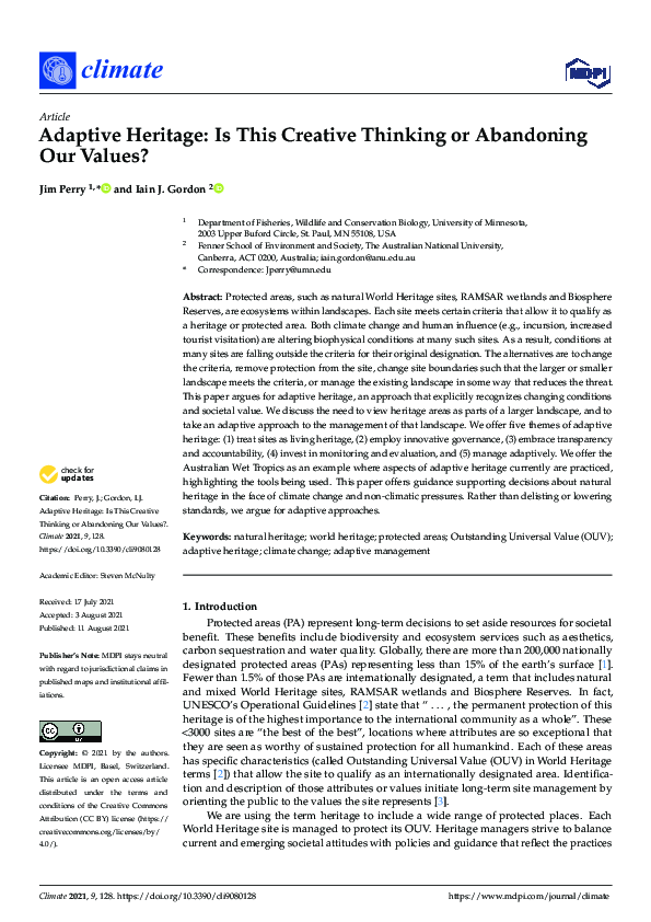 (PDF) Adaptive Heritage: Is This Creative Thinking or Abandoning Our ...
