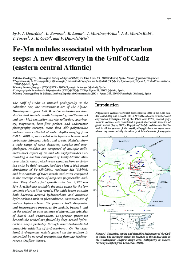 (PDF) Fe-Mn nodules associated with hydrocarbon seeps: A new discovery ...