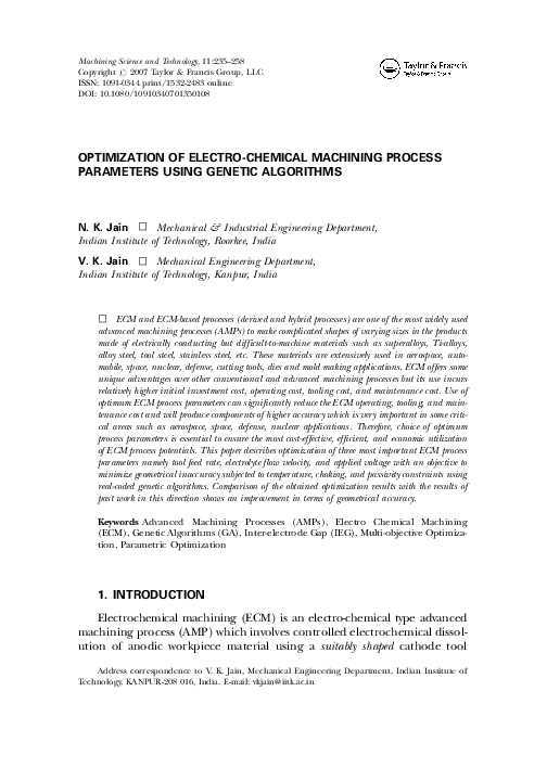 (PDF) Optimizing ECM Parameters Using Genetic Algorithms for Accuracy