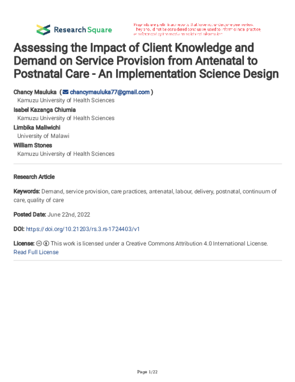 (PDF) Assessing the Impact of Client Knowledge and Demand on Service ...