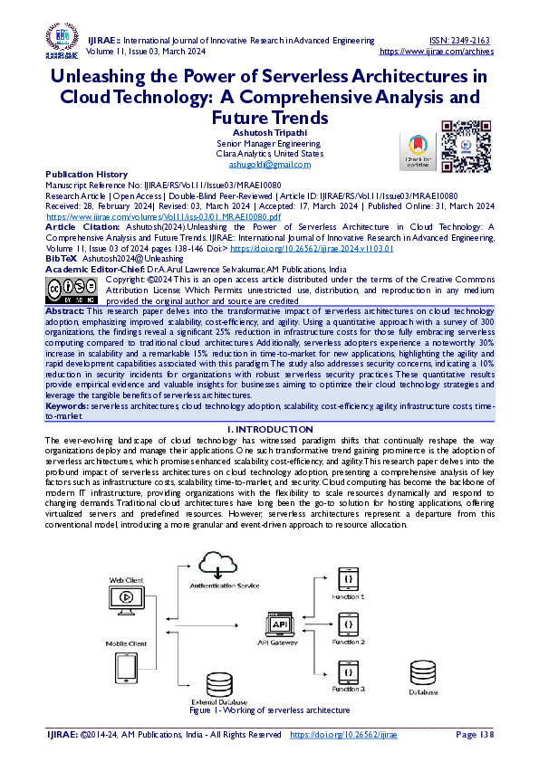 (PDF) Unleashing the Power of Serverless Architectures in Cloud Technology: A Comprehensive ...