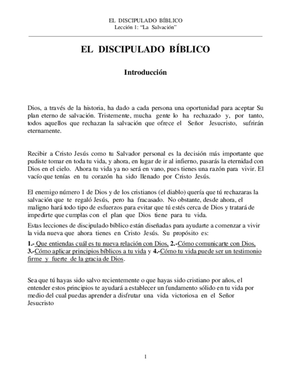 (PDF) EL DISCIPULADO BIBLICO