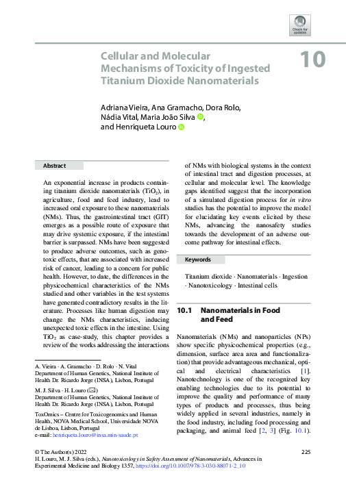 (PDF) Cellular and Molecular Mechanisms of Toxicity of Ingested ...