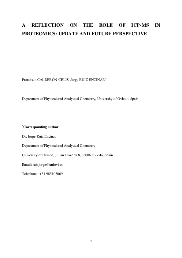 A reflection on the role of ICP-MS in proteomics: Update and future perspective