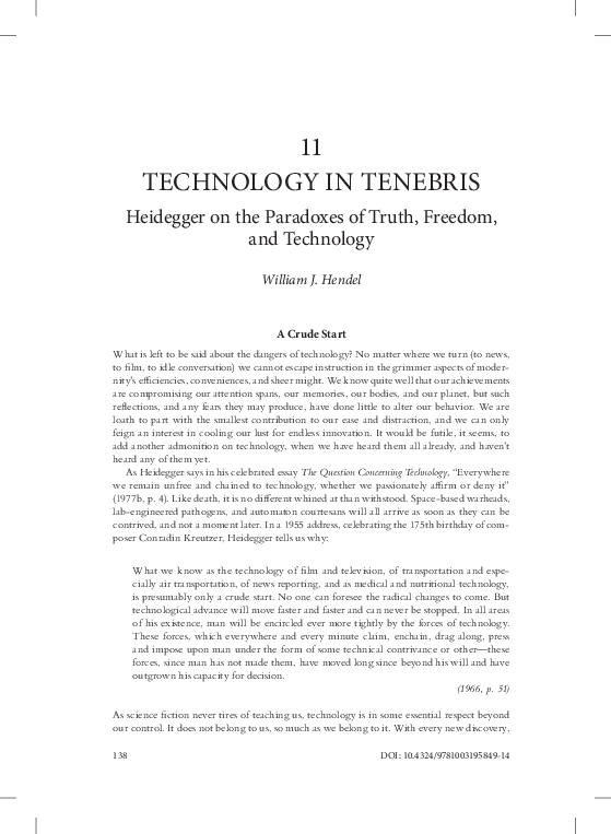 (PDF) Technology in Tenebris