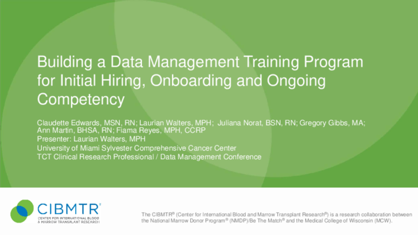 (PDF) Building a Data Management Training Program for Initial Hiring ...