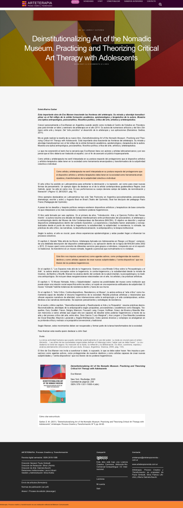 (PDF) Reseña/Review: Deinstitutionalizing Art of the Nomadic Museum ...