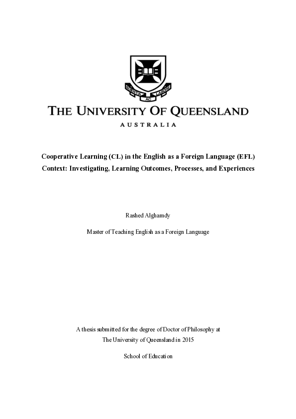 (PDF) Cooperative Learning (CL) in the English as a Foreign Language (EFL) context ...