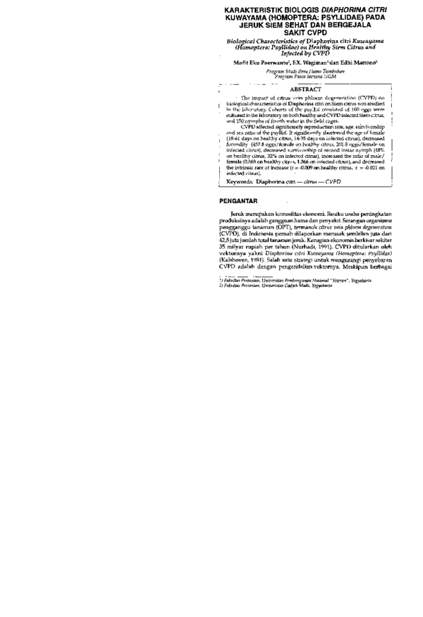 (PDF) Karakteristik biologis diaphorina citri kuwayama (Homoptera ...