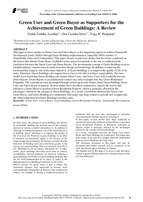 (PDF) Green User and Green Buyer as Supporters for the Achievement of ...