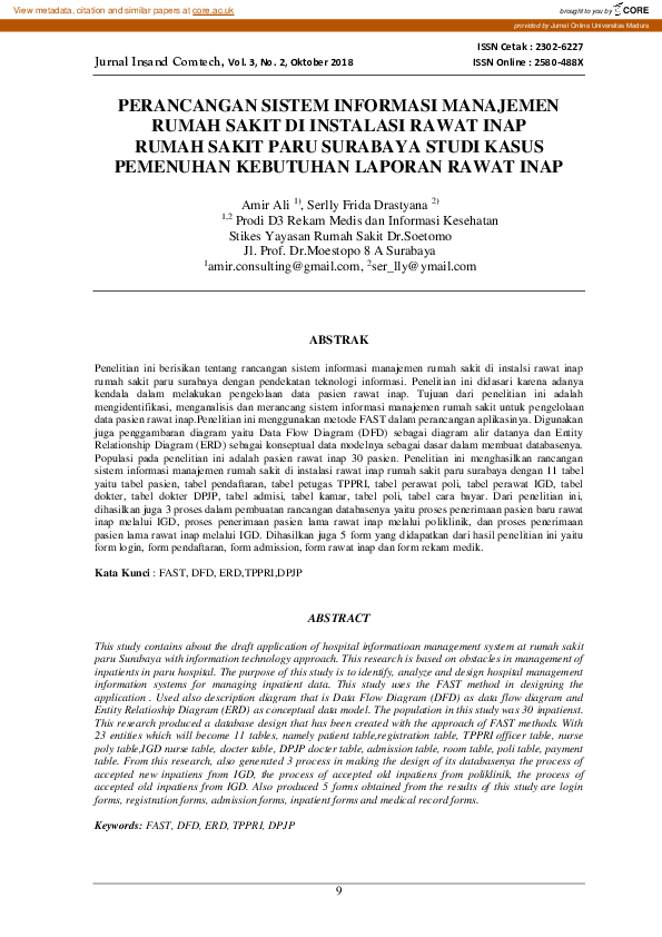 (PDF) Perancangan Sistem Informasi Manajemen Rumah Sakit DI Instalasi Rawat Inap Rumah Sakit ...