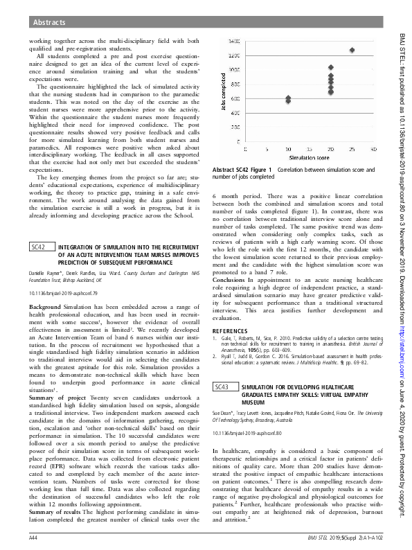 (PDF) SC43 Simulation for developing healthcare graduates empathy ...