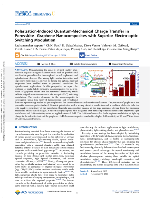 (PDF) Polarization-Induced Quantum-Mechanical Charge Transfer in Perovskite–Graphene ...