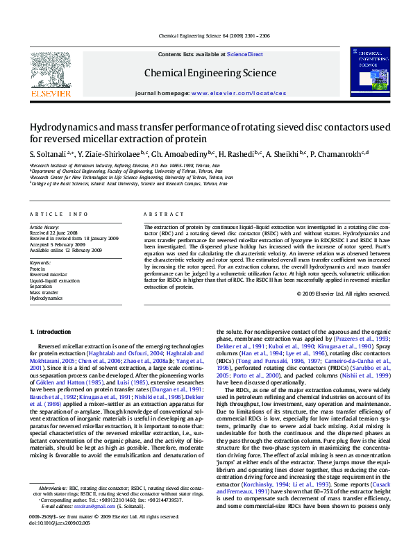 (PDF) Hydrodynamics and Mass Transfer Performance of a Modified ...