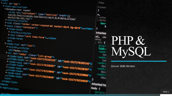 (PPT) Mengenal PHP My SQL Zanuar Didik Bintoro