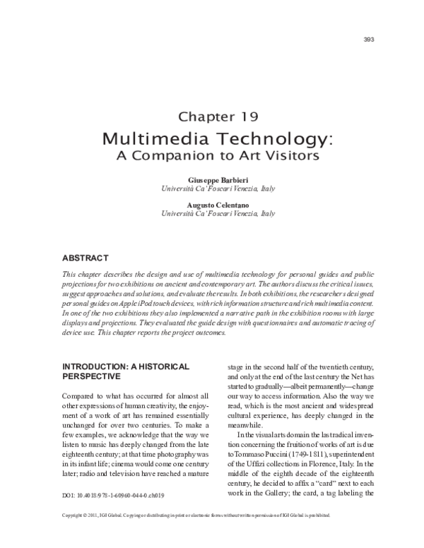 (PDF) Multimedia Technology
