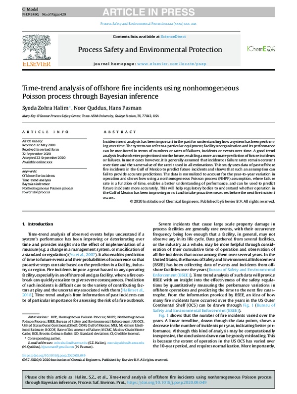 (PDF) Time-trend analysis of offshore fire incidents using ...