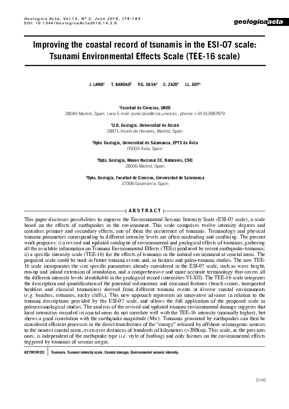 (PDF) Improving the coastal record of tsunamis in the ESI-07 scale ...