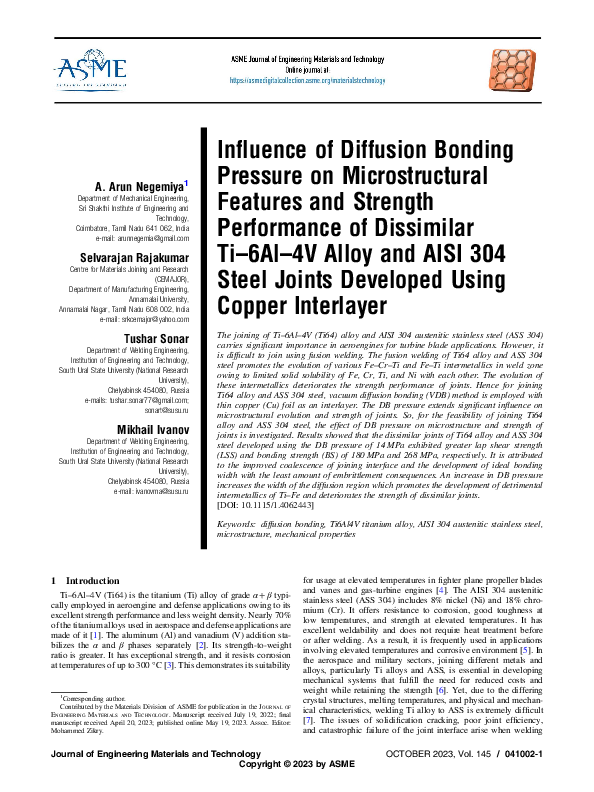 (PDF) Influence of Diffusion Bonding Pressure on Microstructural Features and Strength ...