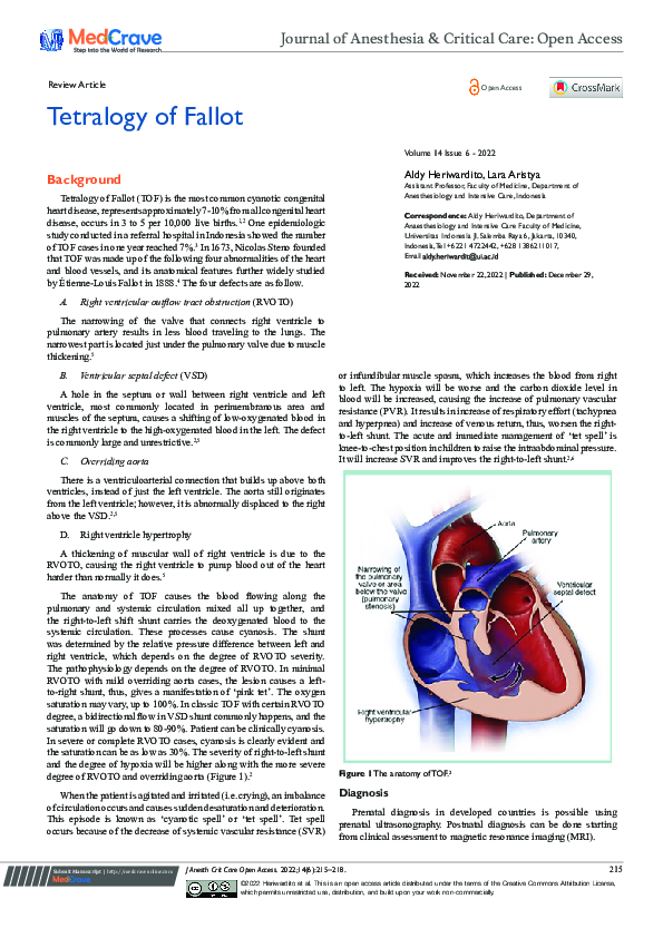 (PDF) Tetralogy of Fallot