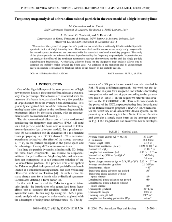 (PDF) Frequency map analysis of a three-dimensional particle in the ...
