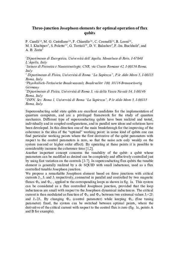 (DOC) Three-junction Josephson elements for optimal operation of flux ...