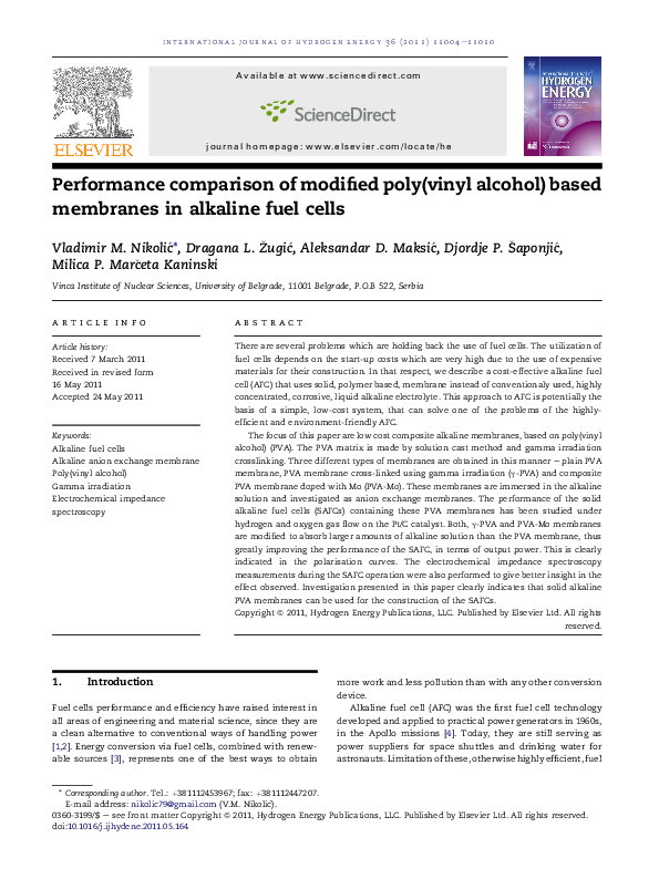 (PDF) Performance comparison of modified poly(vinyl alcohol) based ...