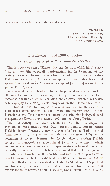 (PDF) The Revolution of 1908 in Turkey