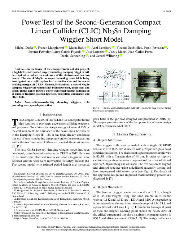 (PDF) Power Test of the Second-Generation Compact Linear Collider (CLIC ...