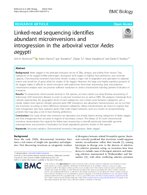 (PDF) Linked-read sequencing identifies abundant microinversions and ...