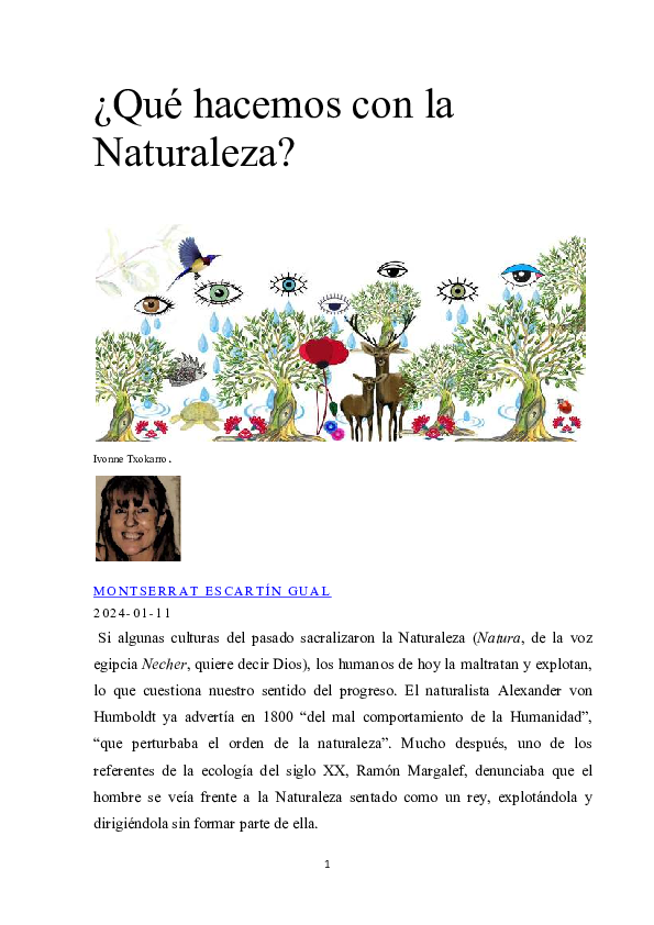 (PDF) Qué hacemos con la Naturaleza