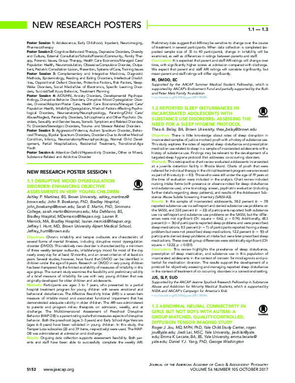 (PDF) 1.1 Disruptive Mood Dysregulation Disorder: Enhancing Objective ...