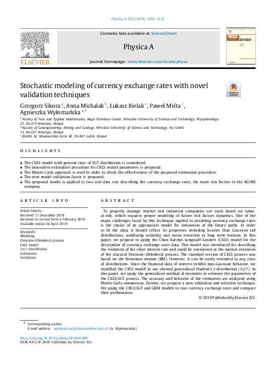 (PDF) Stochastic modeling of currency exchange rates with novel ...