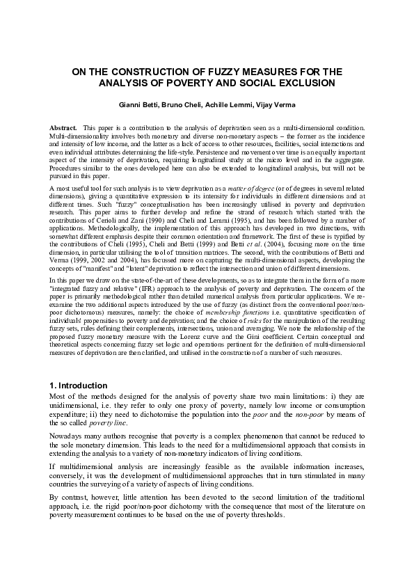 (PDF) On the construction of fuzzy measures for the analysis of poverty ...